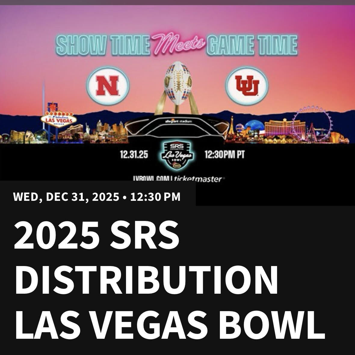 Las Vegas Bowl: Utah vs. Nebraska | University of Utah | KSL Classifieds