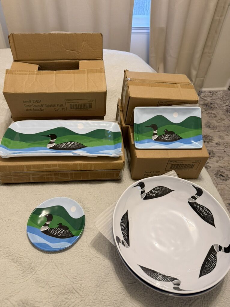 Brand New Merritt Loons Melamine Dinnerware Set | Kitchen | KSL Classifieds