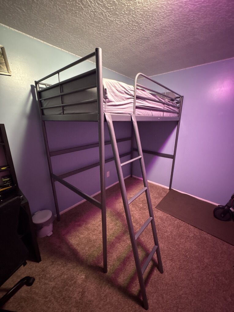 Metal Twin Loft Bed Frame | Beds, Bunk Beds | KSL Classifieds