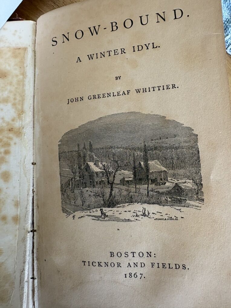 1800's First Edition Snow Bound | Books: Fiction | KSL Classifieds
