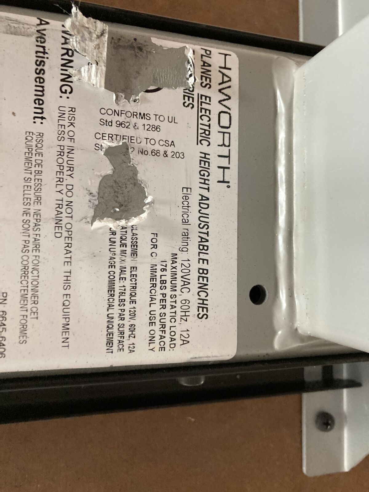 Haworth Commercial Double Adjustable Standing Table Desk | Office ...