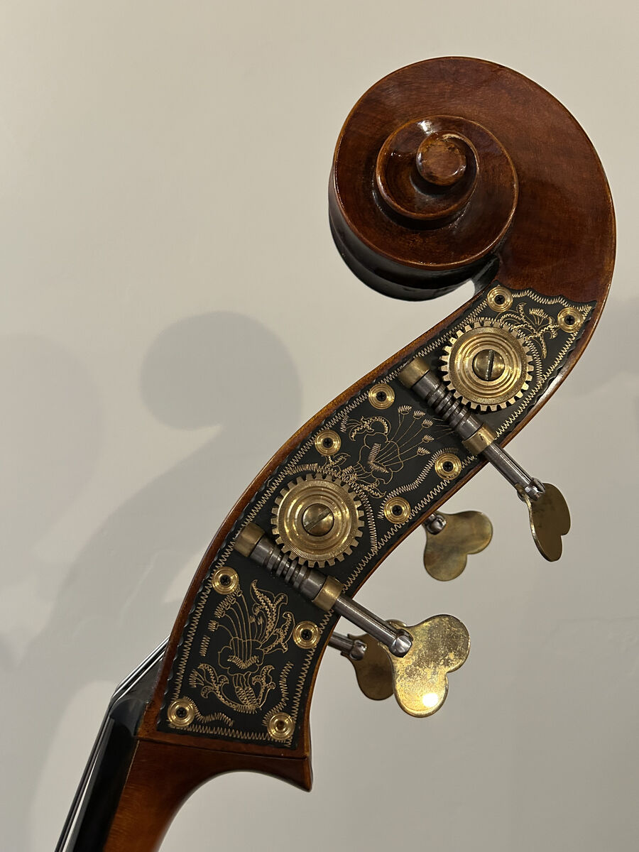 German Bass, hand-carved--violin corners--Peter Paul Prier--1992 ...