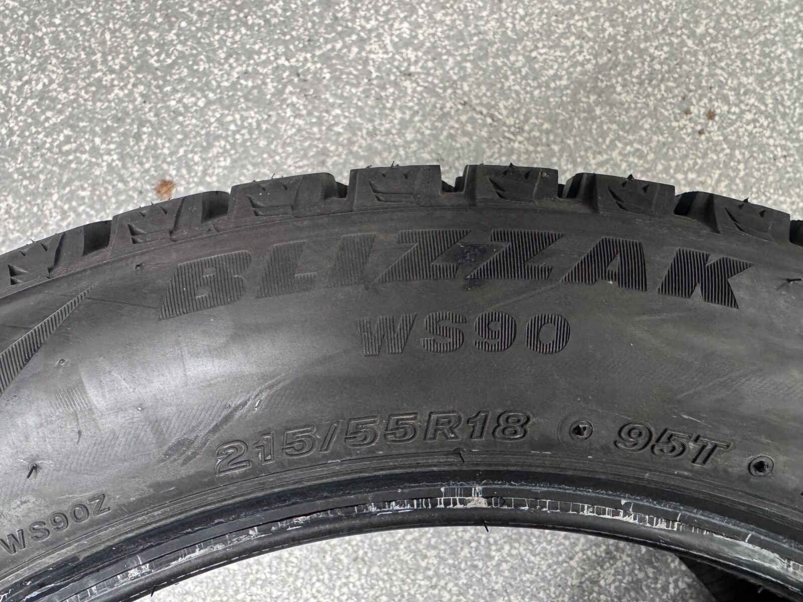 NEW Set Of 4 Snow Winter Bridgestone Blizzak WS90 215/55R18 | Wheels ...