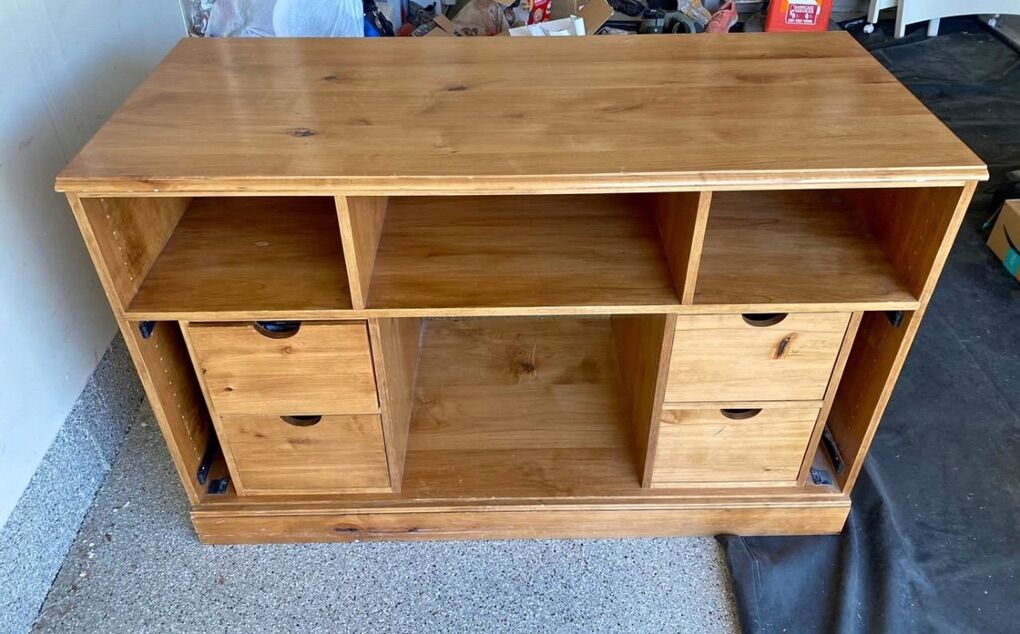 Custom Solid Hardwood TV Console / Sideboard Hutch | Dressers | KSL ...