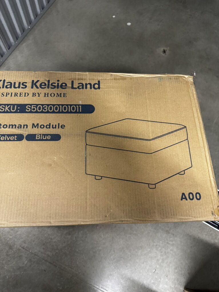 Navy Blue Fabric Square Storage Ottoman NEW | Couches and Loveseats ...