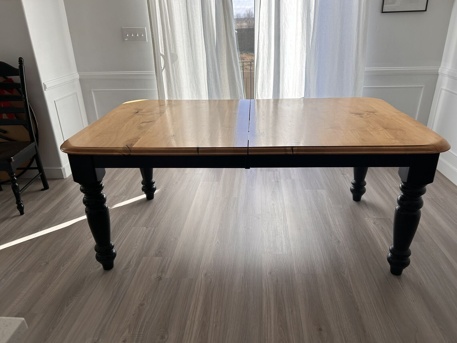 Extendable Solid Wood Dining Table with Leaf | 72-95 inches length ...