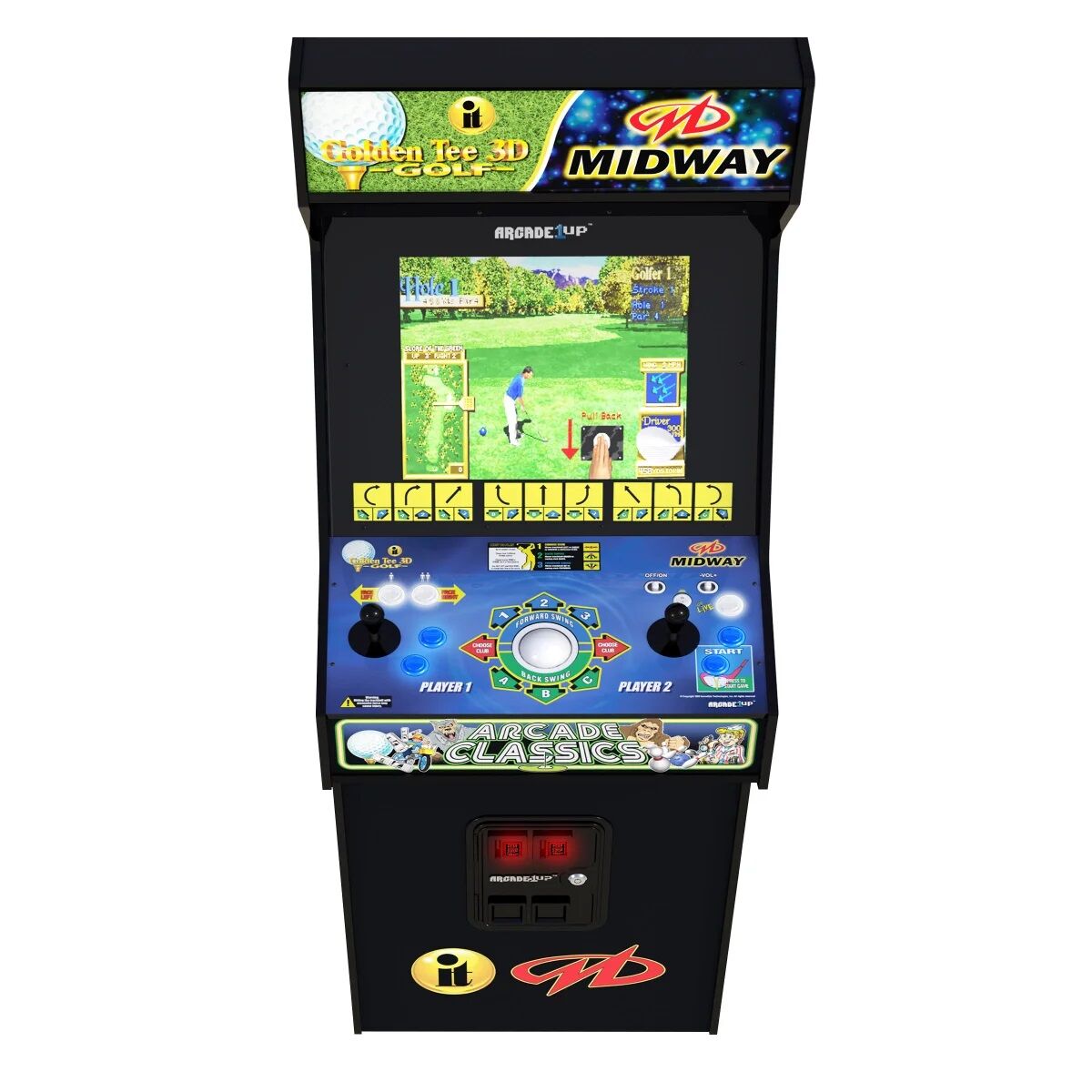 Arcade1Up Golden Tee 3D x Midway XL Arcade Machine 1740622 #98462 ...