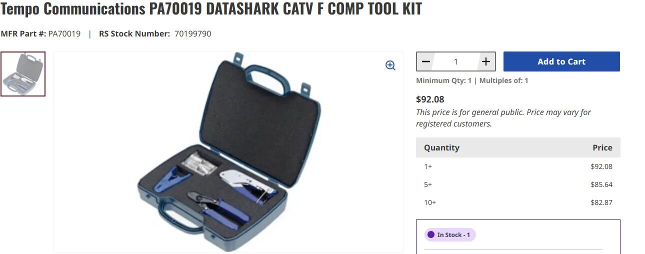 Datashark CATV Comp Crimp Kit | Home Audio Other Equipment | KSL ...