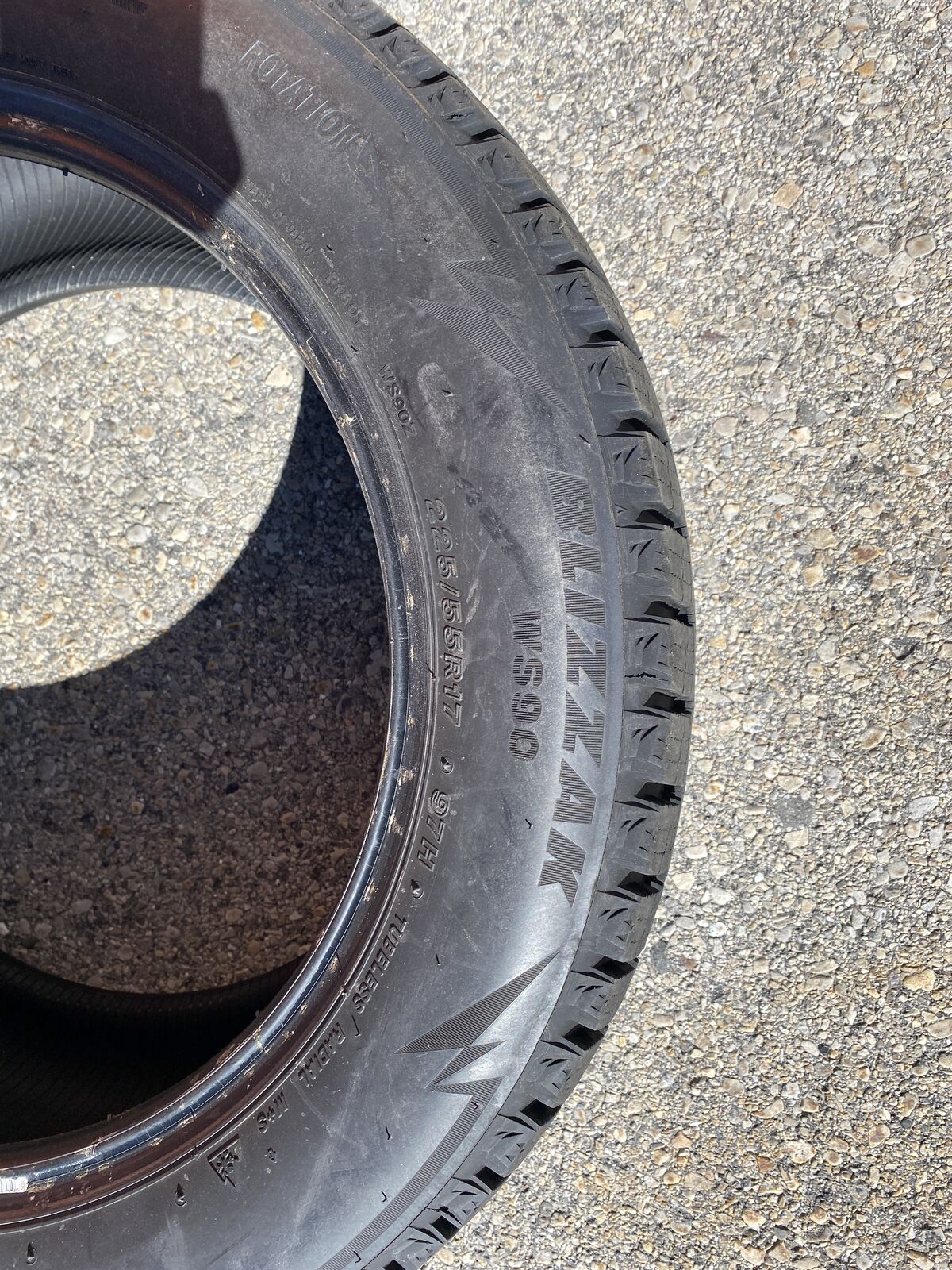 Bridgestone Blizzak WS90 Snow Tires (2011 Subaru Outback) - Like New ...