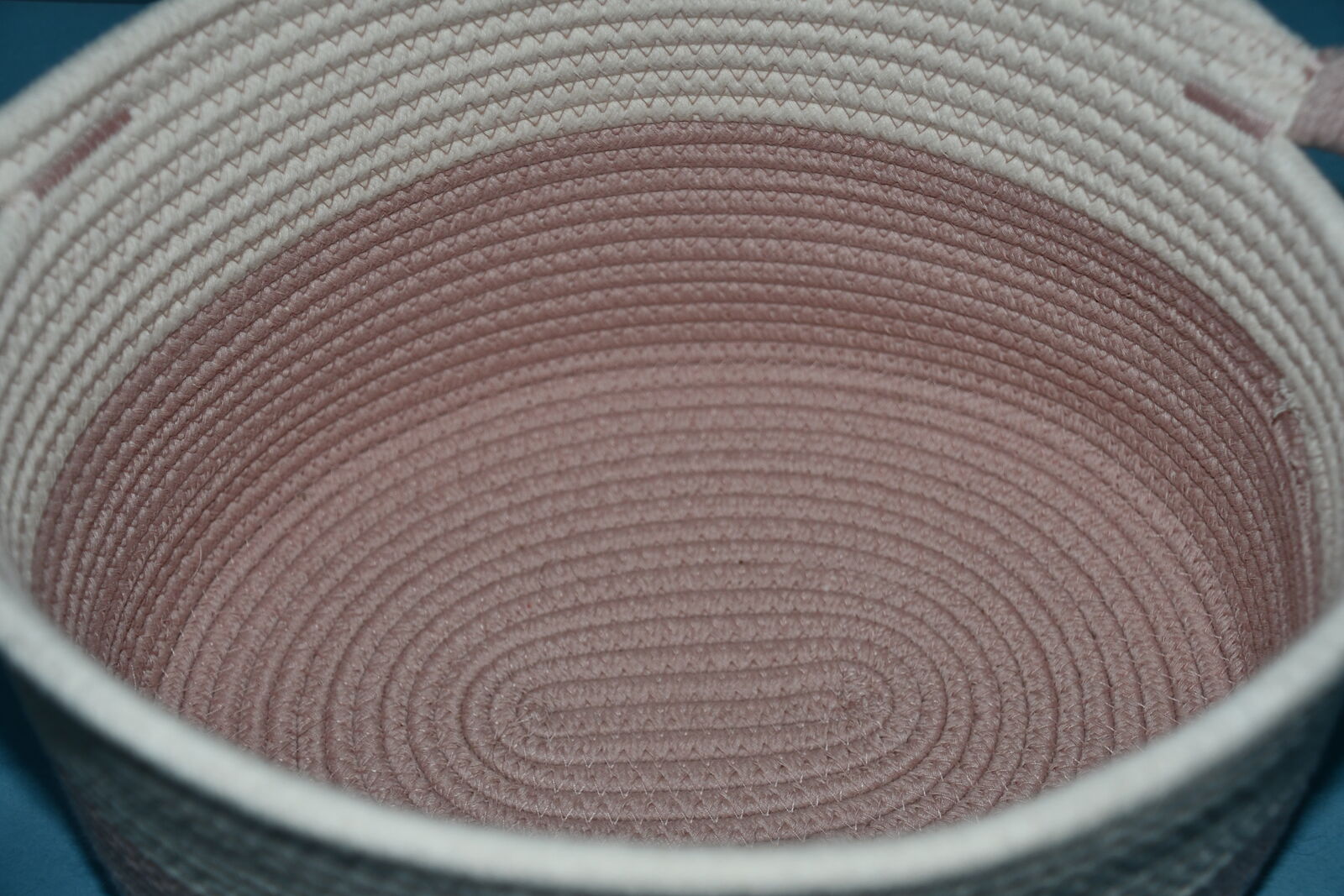 2 PINK & WHITE STORAGE BASKETS ~ 10" x 12" x 7" & 9" x 11" x 6 ...