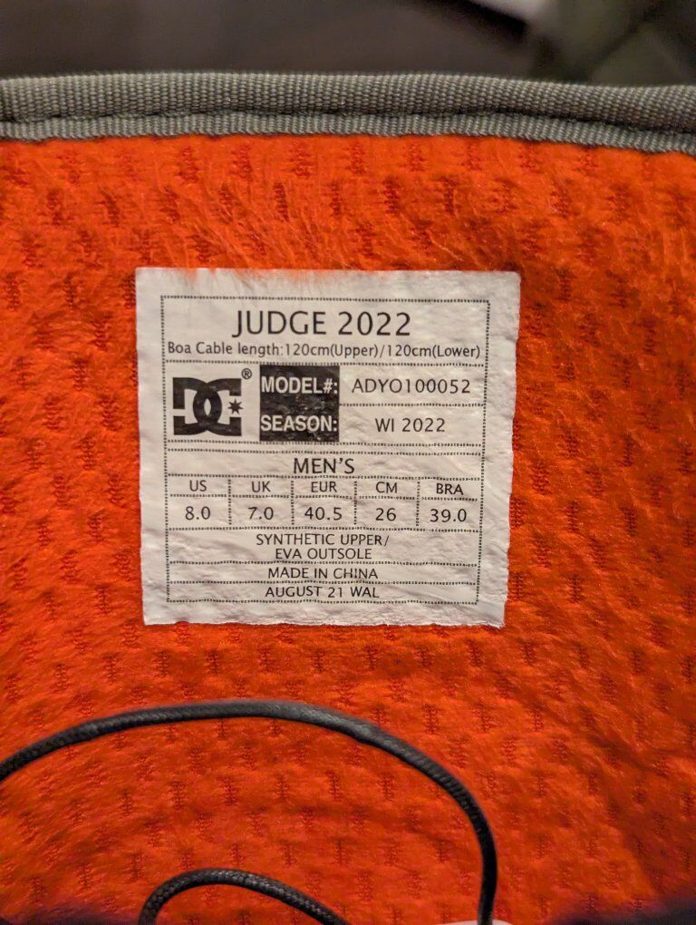 DC Judge Double Boa (Size 8) | Snowboard Boots | KSL Classifieds