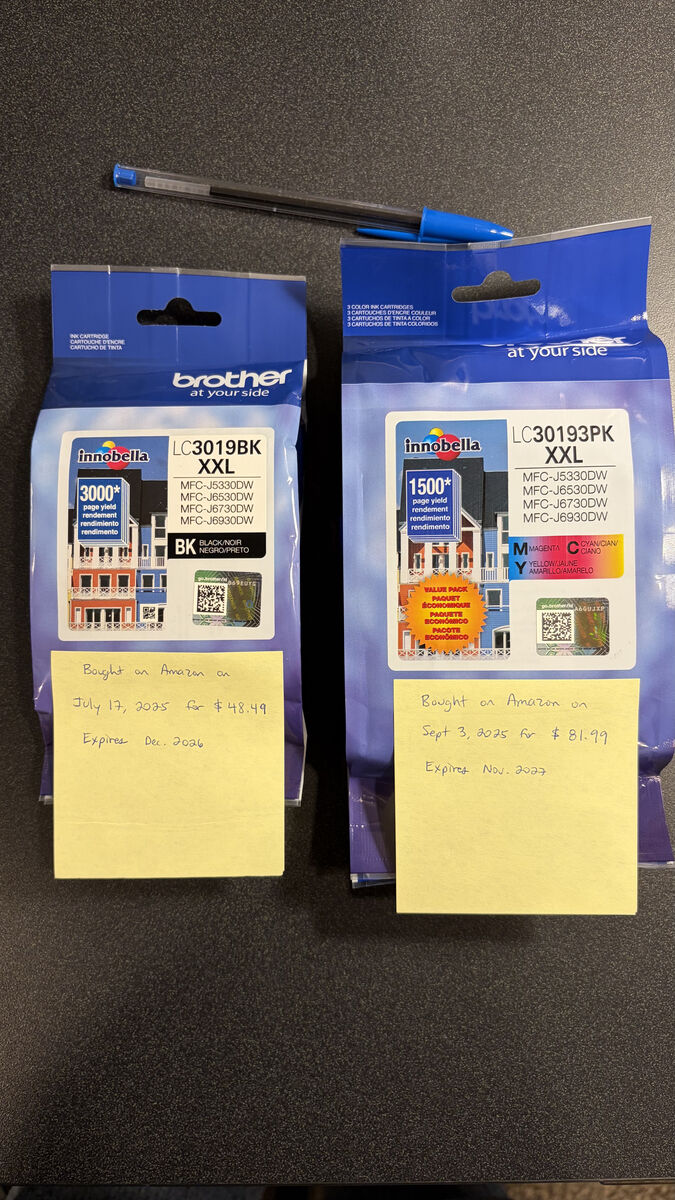 Brother innobella 3019 XXL Printer Ink Black & Color | Office Supplies ...