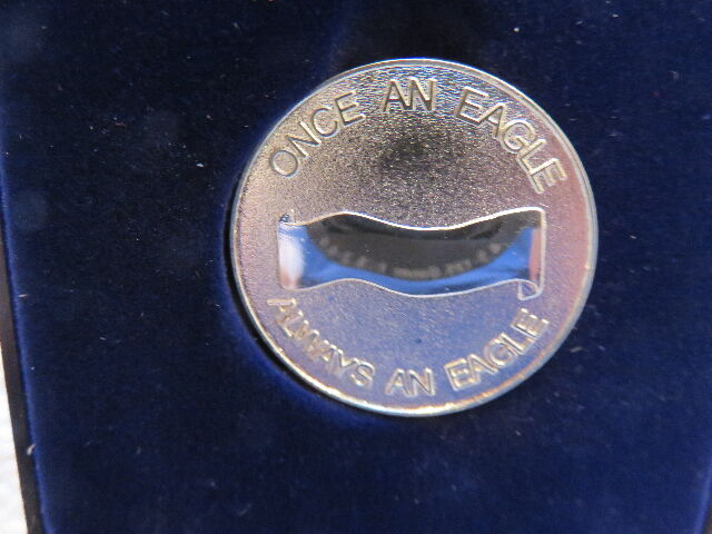 PAIR OF VINTAGE MINT SILVER (NOT PURE) BOY SCOUTS OF AMERICA "ONCE AN ...