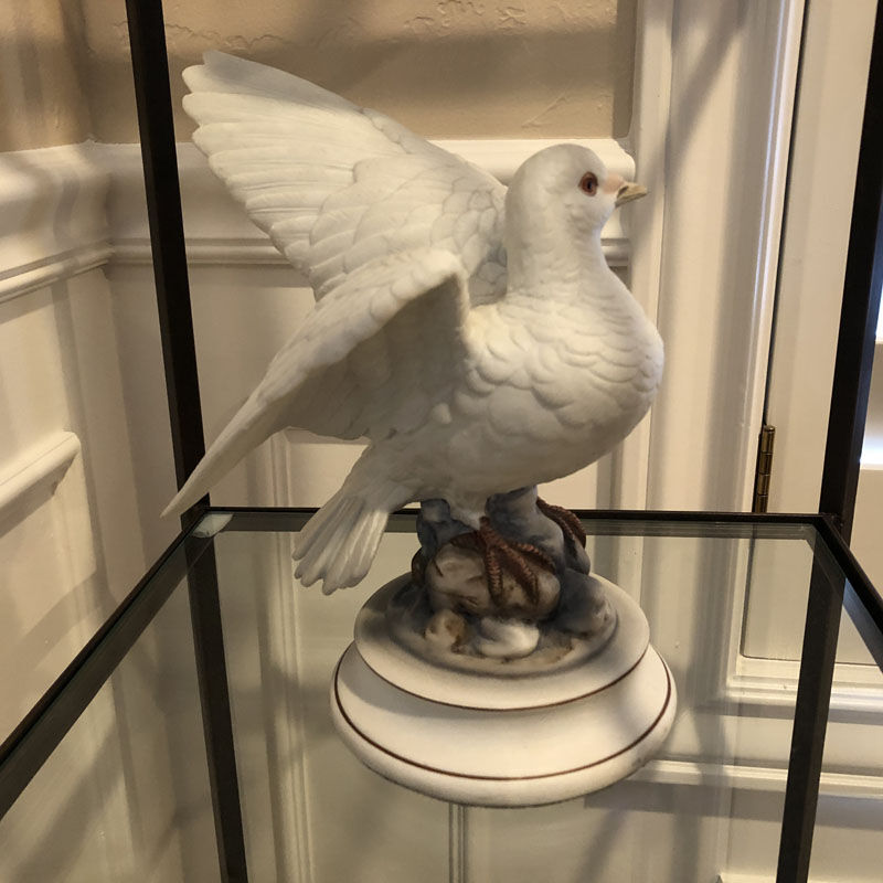 White Dove Porcelain Ceramic Bird Figurine | Ceramics/Porcelain/Glass ...