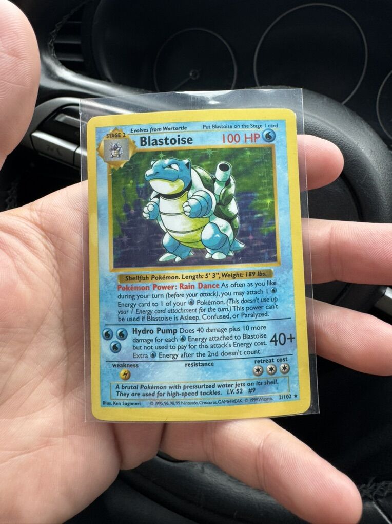 Shadowless Blastoise 1999 Base Set Pokemon Card | Board and Card Games ...