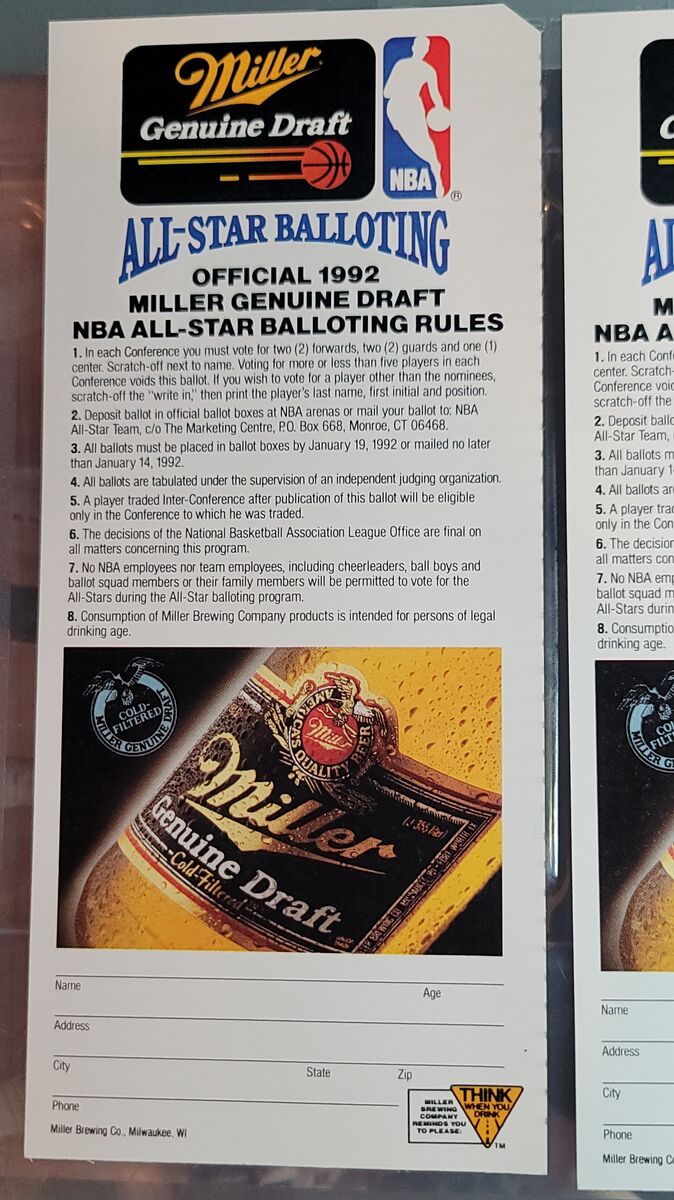 2 Utah Jazz Official 1992 NBA ALL-STAR Ballots | Sports Memorabilia ...