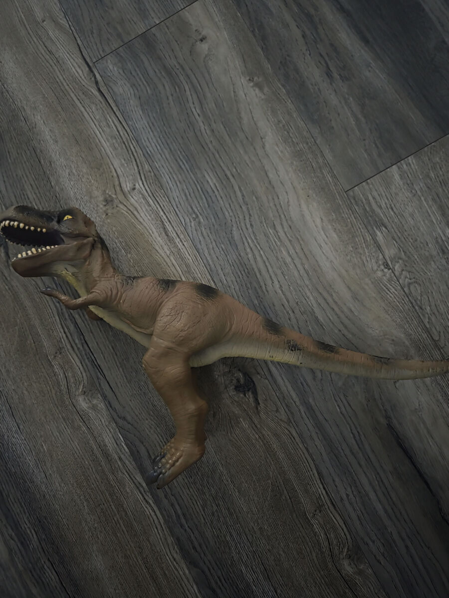 Tyrannosaurus REX 13 inches H x 20Inches L This is a Rubber Dinosaur ...