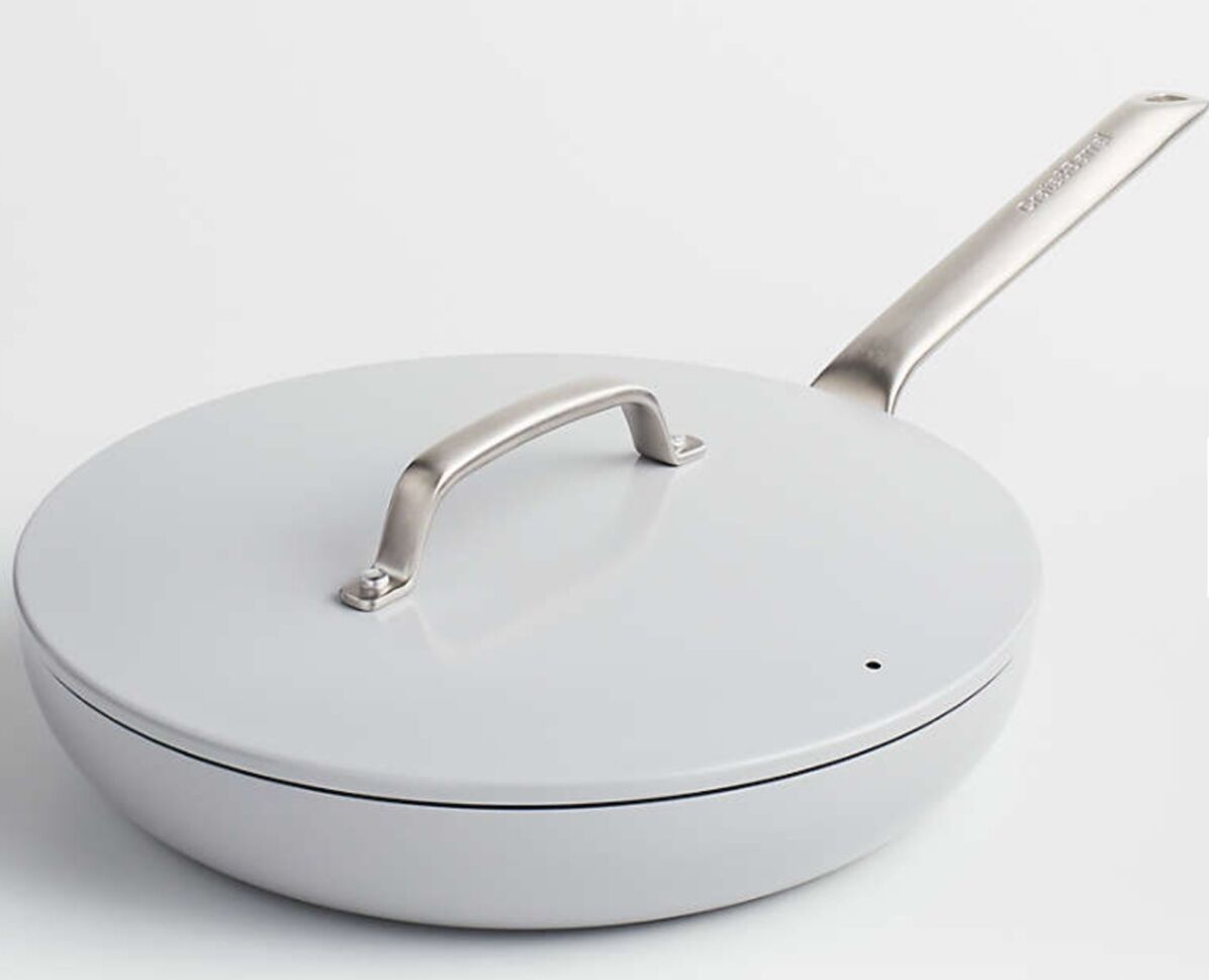 New in Box Crate & Barrel EvenCook Ceramic Grey Nonstick 12" Fry Pan ...