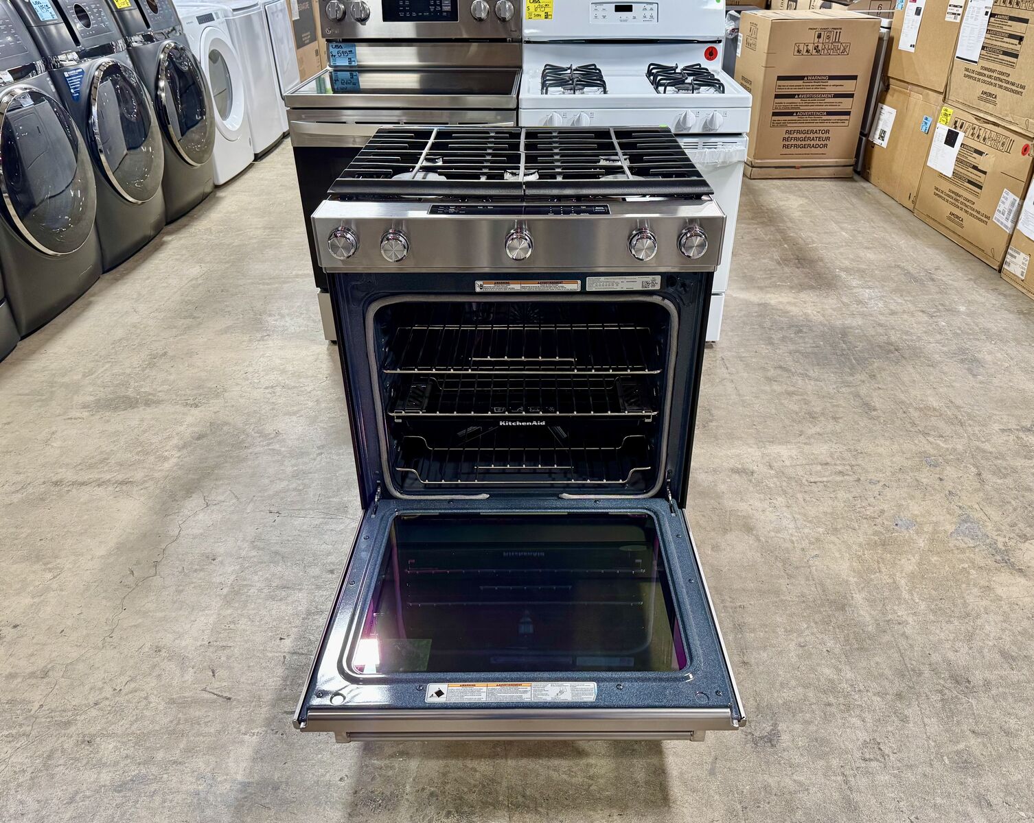NEW KITCHENAID SLIDE IN GAS RANGE WITH 1 YEAR WARRANTY | Stoves, Ranges ...