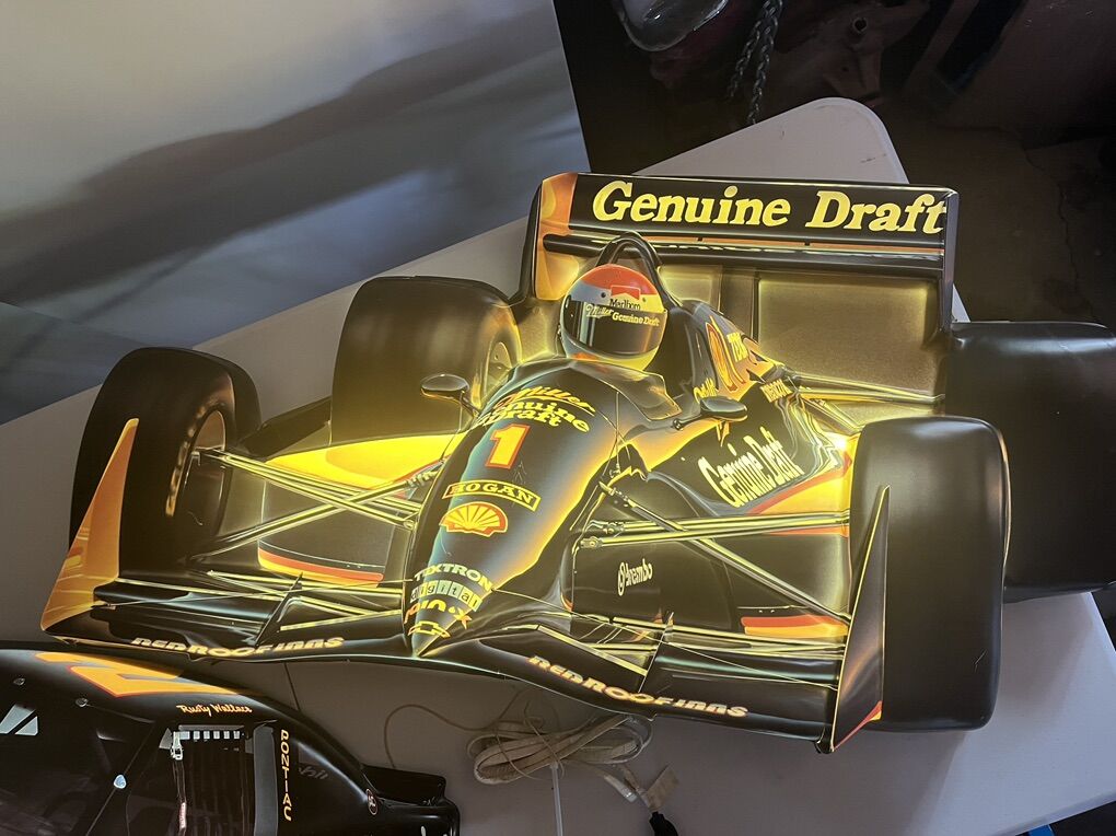 Indy Race Car Light Up Sign - Miller Draft Beer | Collectibles | KSL ...