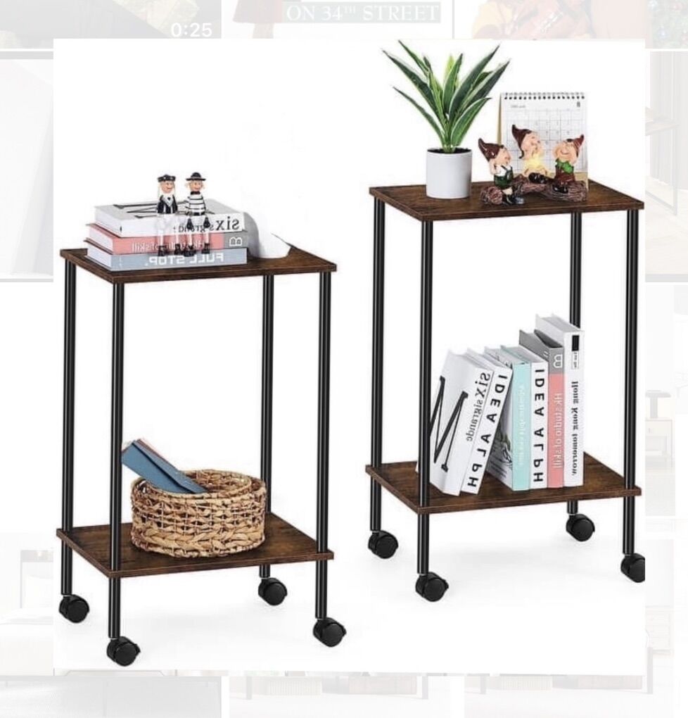 2-Piece Side Table Set On Wheels / Carts— Only $45 | Coffee Tables and ...