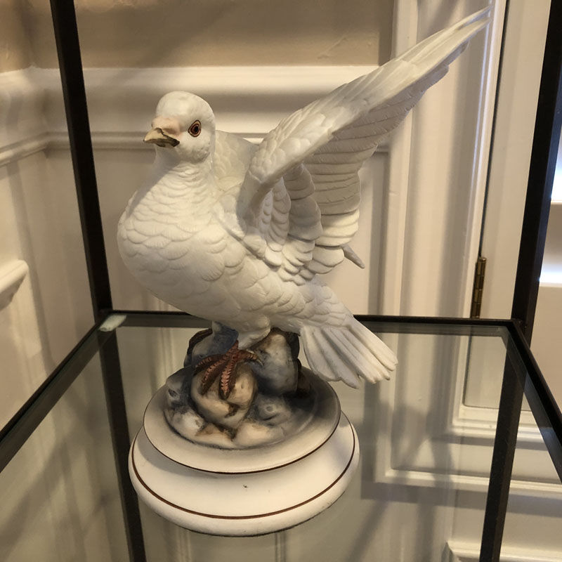 White Dove Porcelain Ceramic Bird Figurine | Ceramics/Porcelain/Glass ...