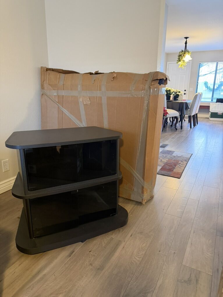 TV / Stereo Stand - 2 Levels With Glass Doorss | Entertainment Centers ...