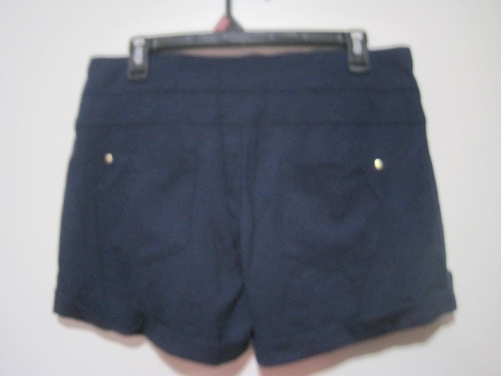 Miss Posh Navy Blue Gold Button Short Shorts/Hot Pants Low Rise Women's ...