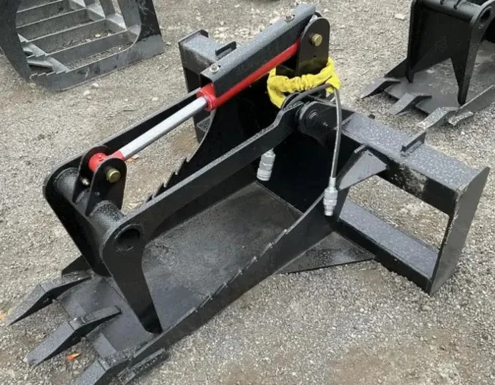 New Hydraulic Stump Bucket Digging Grapple Attachment Skid Steer ...