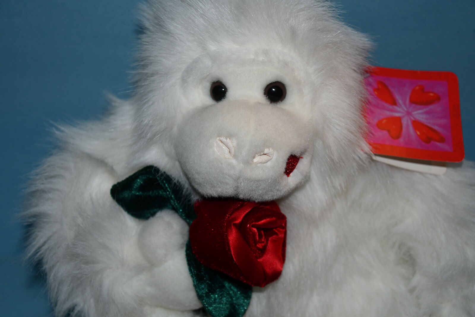 NWT VALENTINE MONKEY WITH ROSE ~ STUFFED ANIMAL ~ 10" SITTING ~ CUTE ...
