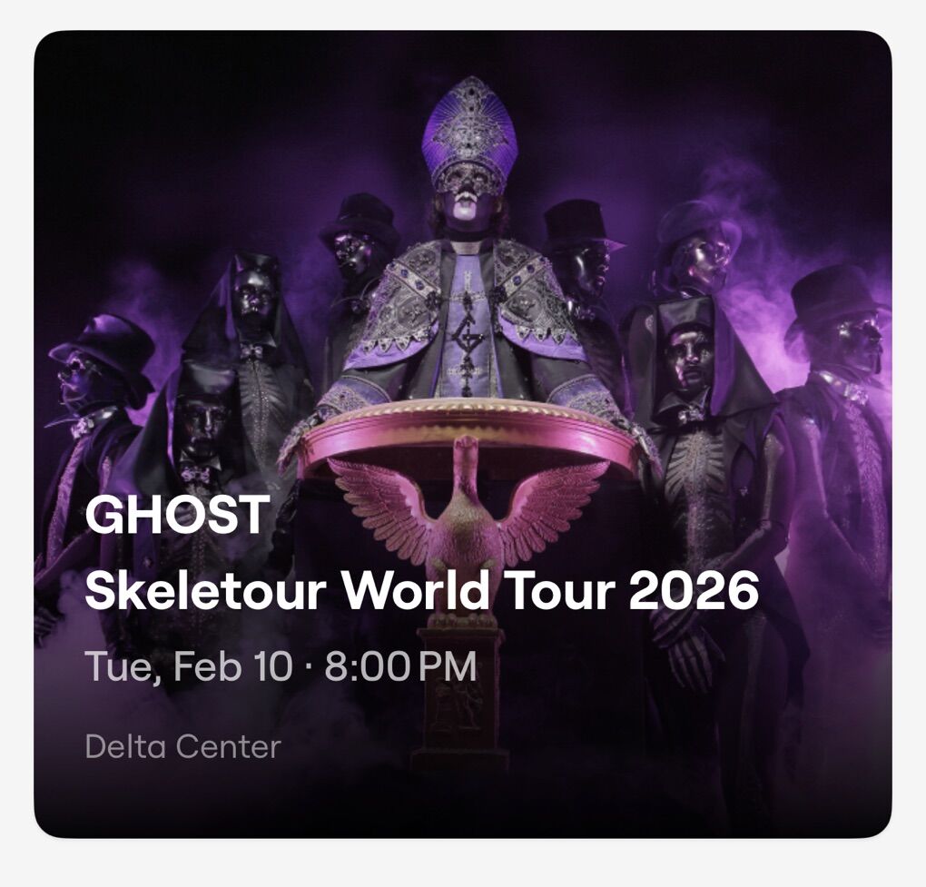 GHOST - VIP ASCEND PACKAGE - Delta Center | Concerts | KSL Classifieds