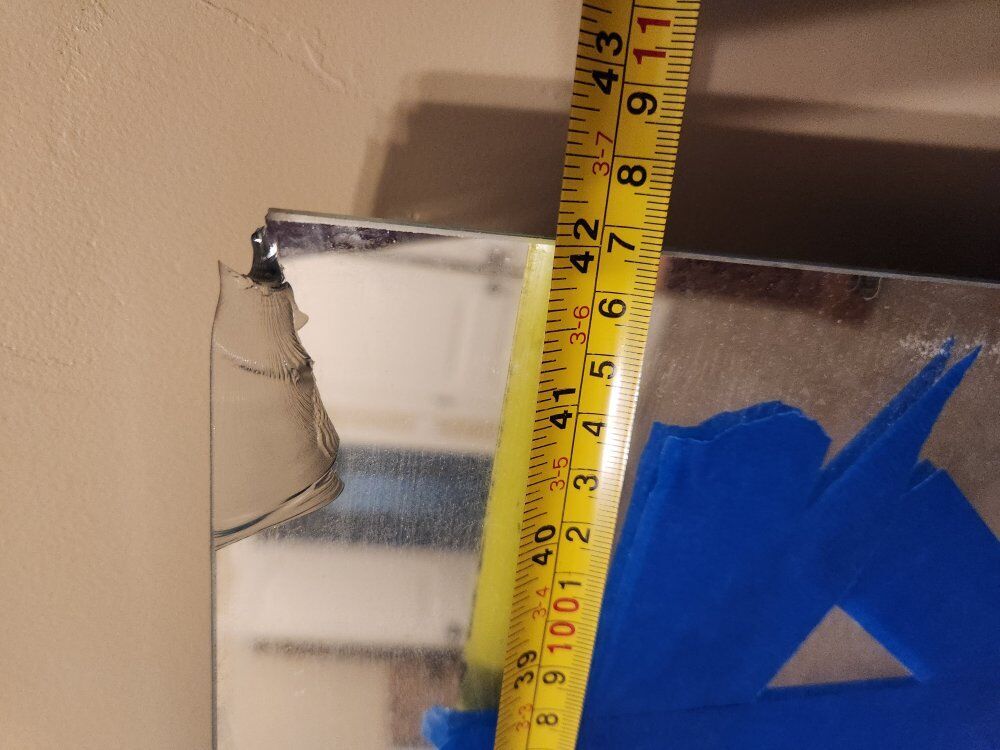 Large Glass Mirror with Corner Chip | Mirrors | KSL Classifieds