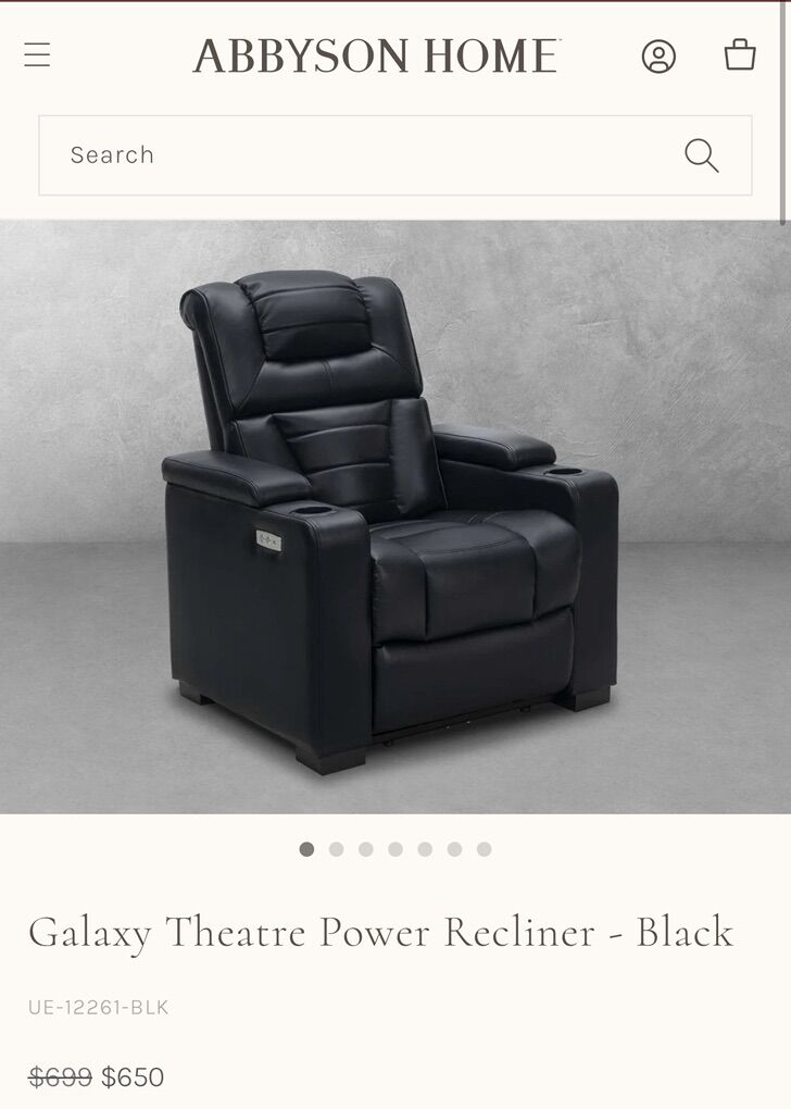 NEW Abbyson Galaxy Theatre Power Recliner | Recliners and Rocking ...