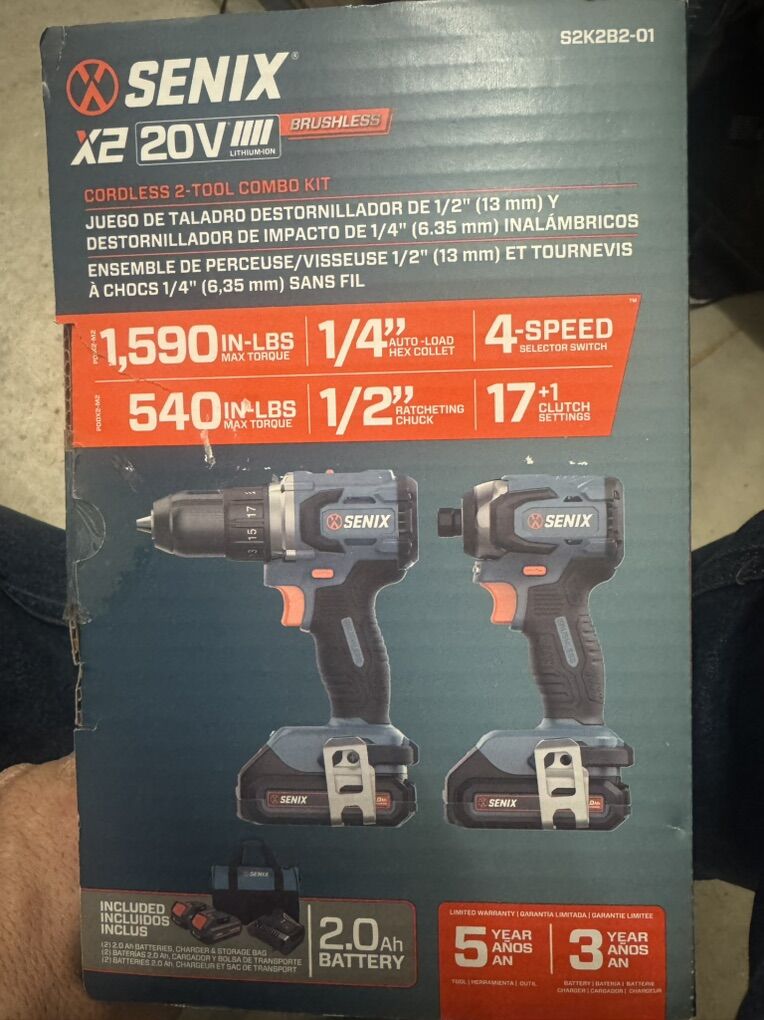 Senix 20V Brushless 2-Tool Combo Kit - New In Box | Power and Hand ...