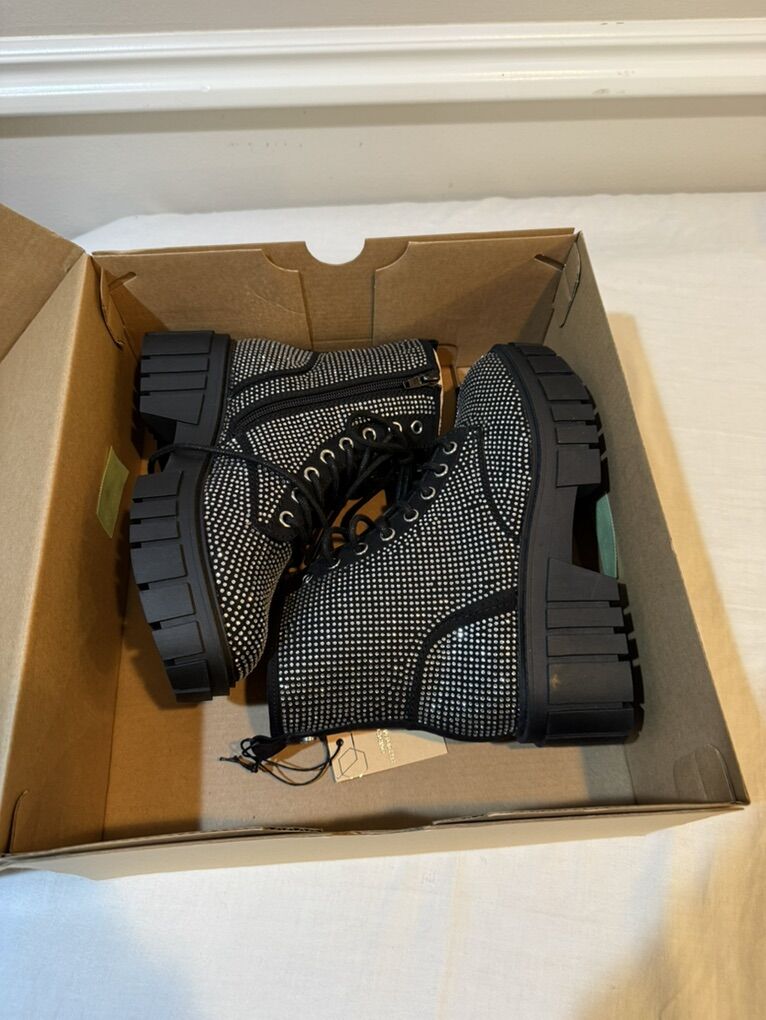 Steve Madden chunky combat boots with rhinestones | Women's Shoes | KSL ...