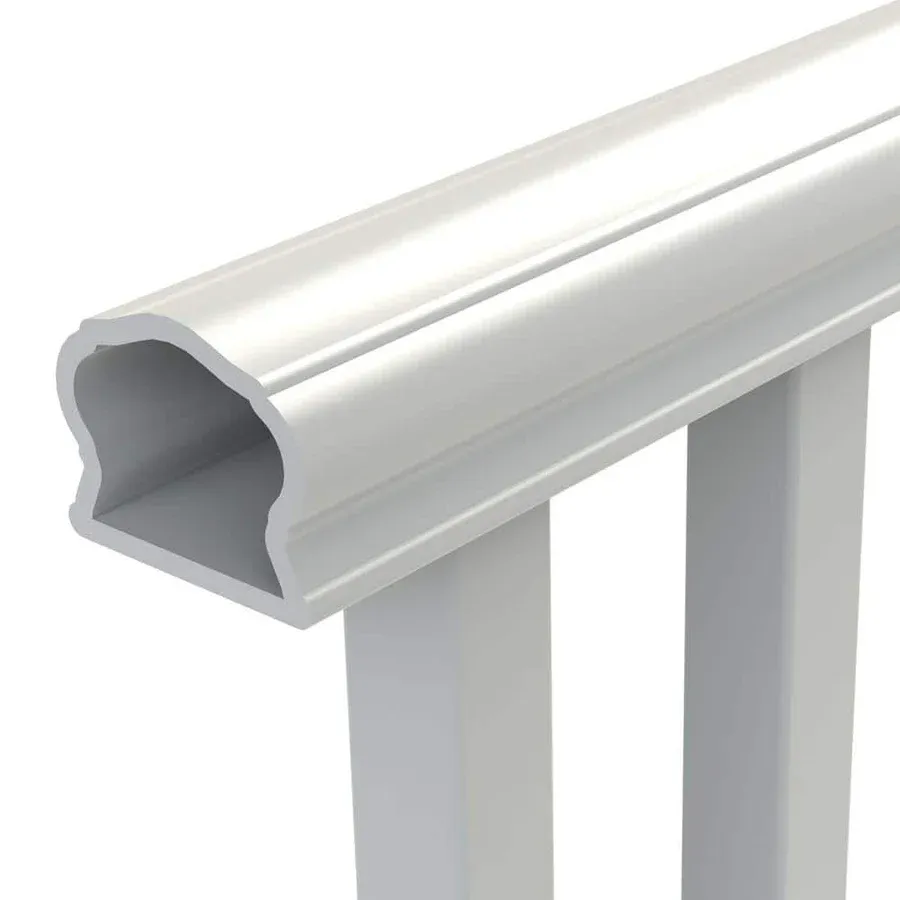 Veranda Traditional White Vinyl Stair Rail Kit | Decking and Railing ...