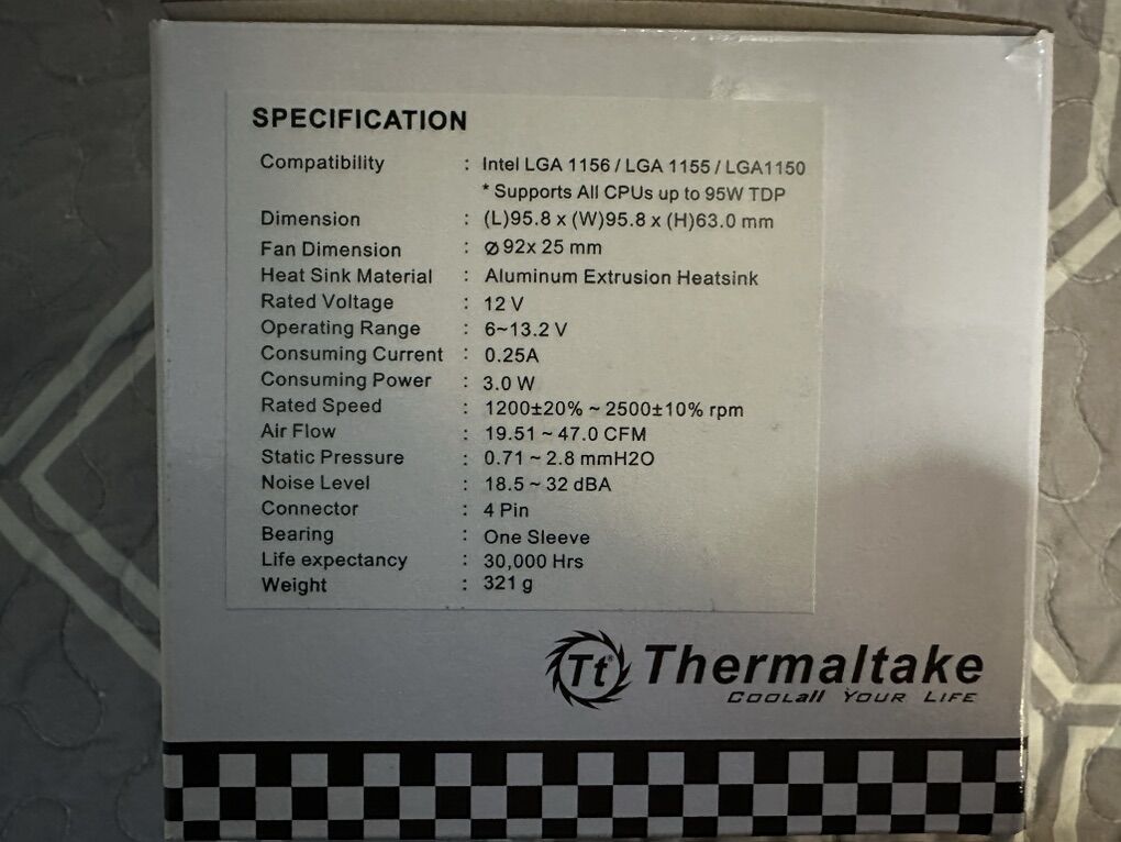 Thermaltake CPU Fan w/Thermal Paste Included | Desktop Hardware and ...