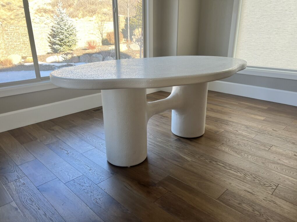 Organic Shaped White Dining Table | FREE (items only, no businesses ...
