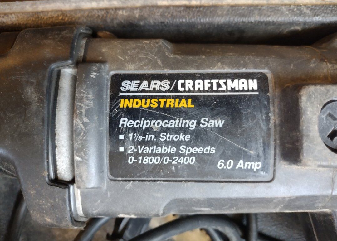 Sears Craftsman Reciprocating Saw Corded 2-vs 6 Am | Power and Hand ...