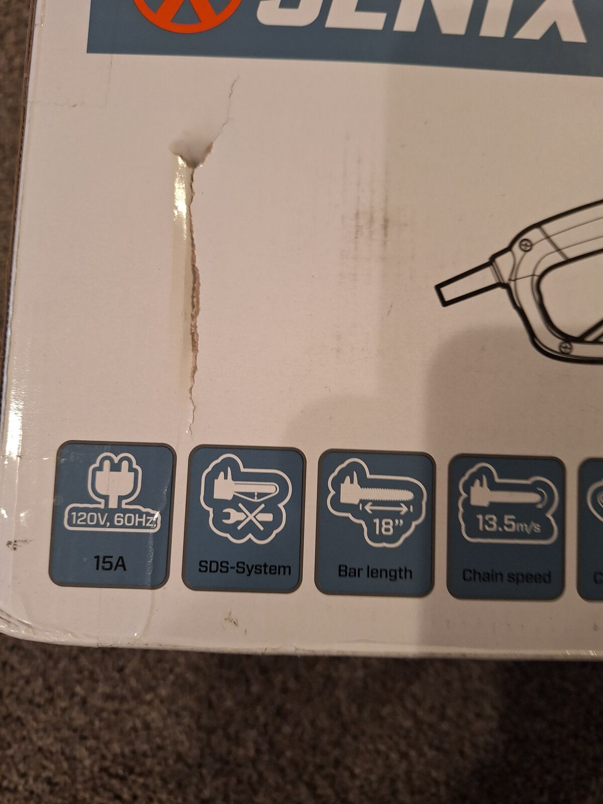 New senix 18 inch chainsaw corded 15 a | Other Garden/Lawn/Yard ...