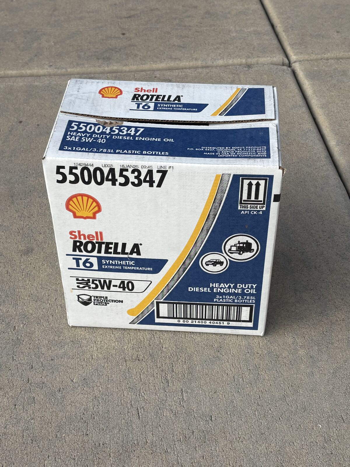 1 Case (3 gallons) of Shell Rotella T6 Synthetic 5W-40 Oil | Other ...