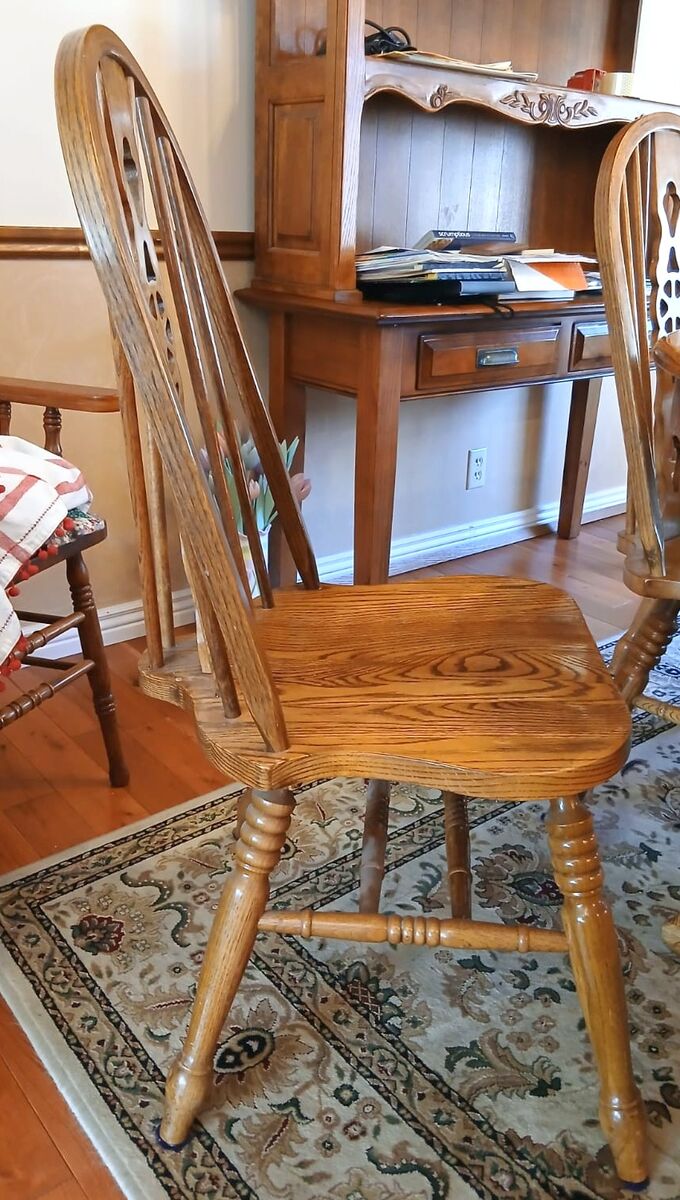 Solid Oak Dining Set – Oval Table + 7 Chairs | Coffee Tables and End ...