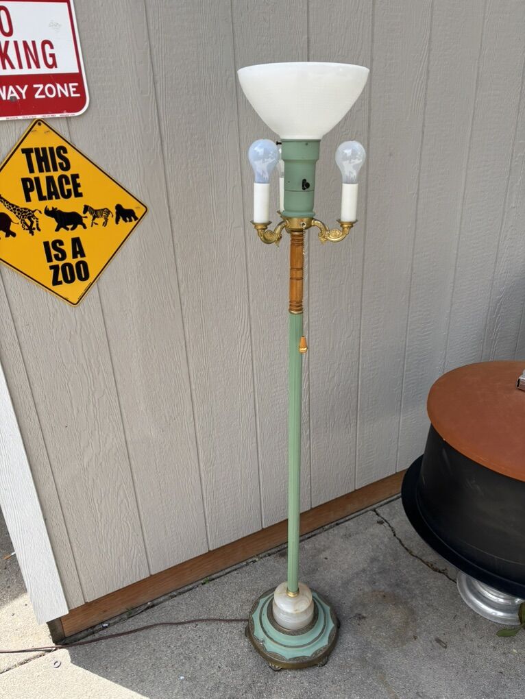 VTG 5 LIGHTS 61 Metal Floor Lamp Marb… | Furniture | ksl.com