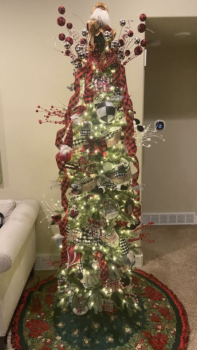 Gently Used Balsam Hill 7.5′ Cathedral Fir with Clear Lights | Seasonal ...