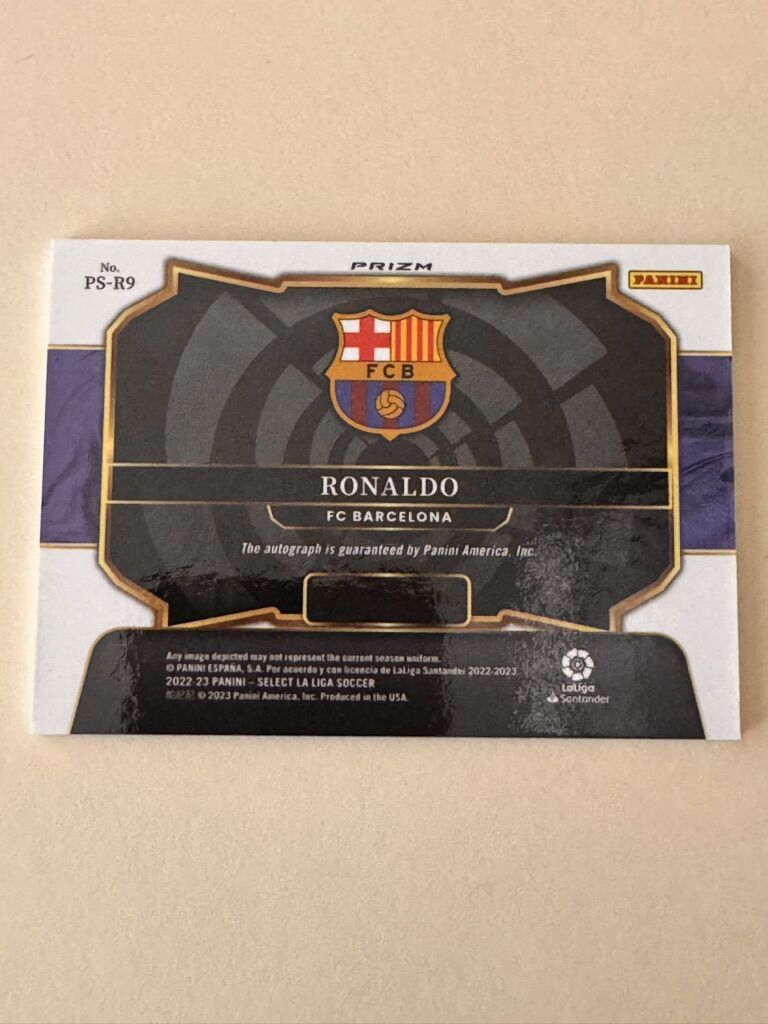 2022 Select Ronaldo R9 Pitch Side Auto #PS-R9 | Trading Cards And ...
