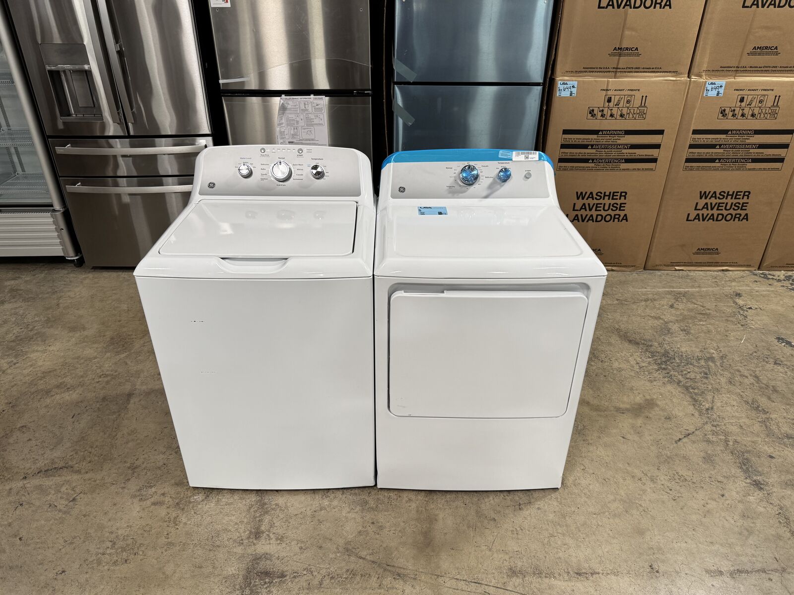 NEW GE TOP LOAD WASH AND DRYER SET WITH WARRANTY | Washers and Dryers ...