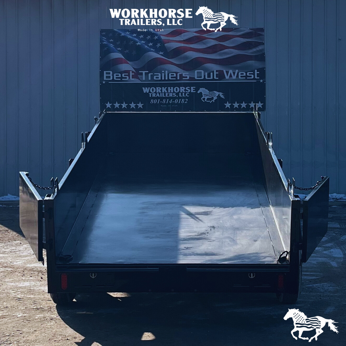 14' Workhorse Dump Trailer 15K - Bumper Pull Tandem Axle Trailer *SPARE ...
