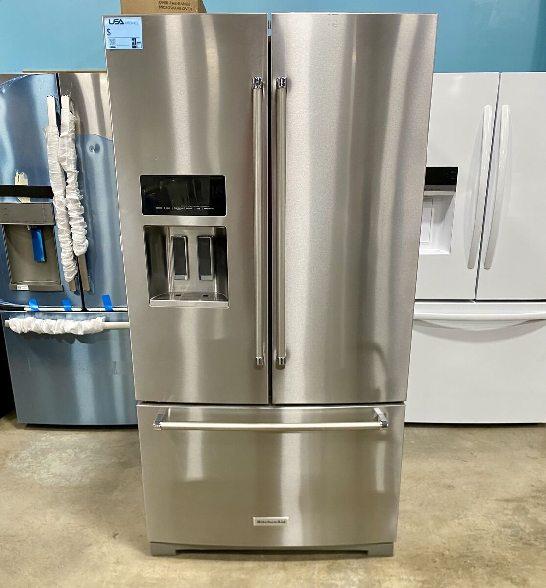STAINLESS STEEL KITCHENAID REFRIGERATOR WITH WARRANTY | Refrigerators ...