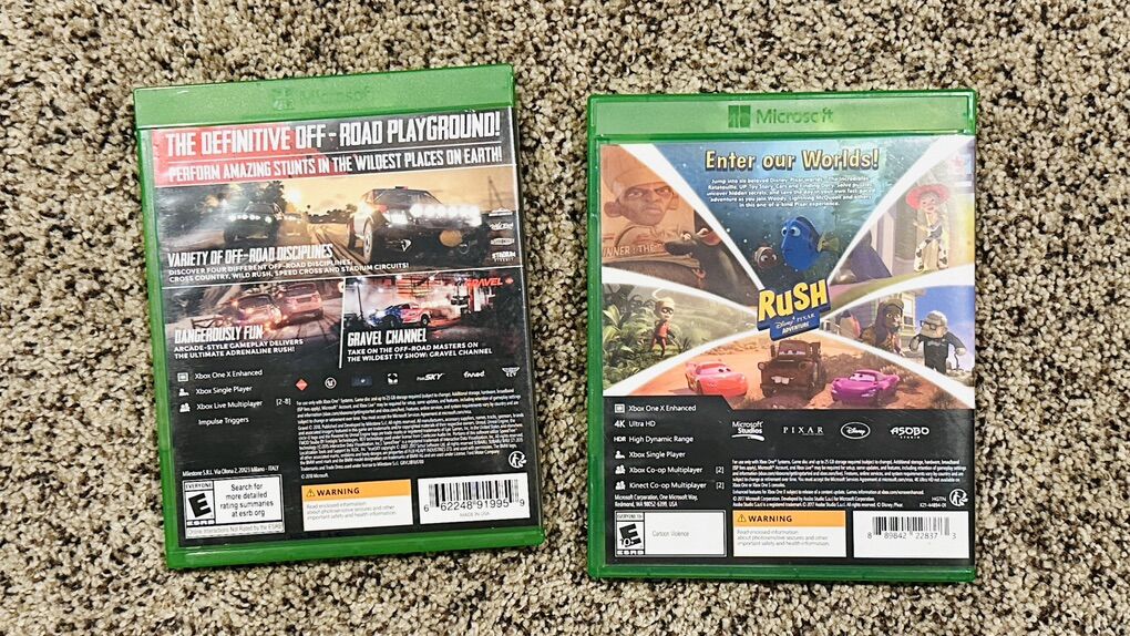 X BOX ONE GAMES GRAVEL & DISNEY RUSH | Xbox Games and Equipment | KSL ...