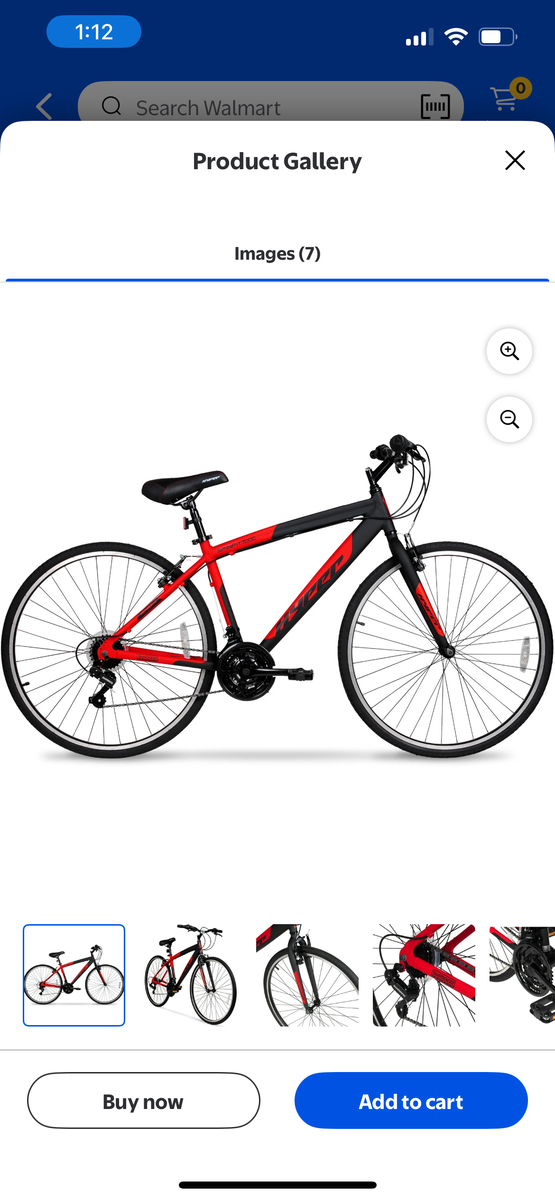 700c Hyper Bicycle Spin Fit Hybrid Bike, Adults Ages 14+ Years, Black and Red | Fitness and ...